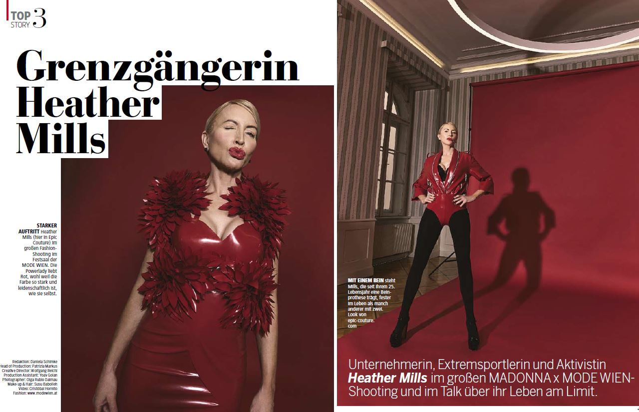 Madonna – Interview mit Heather Mills – Mode Wien